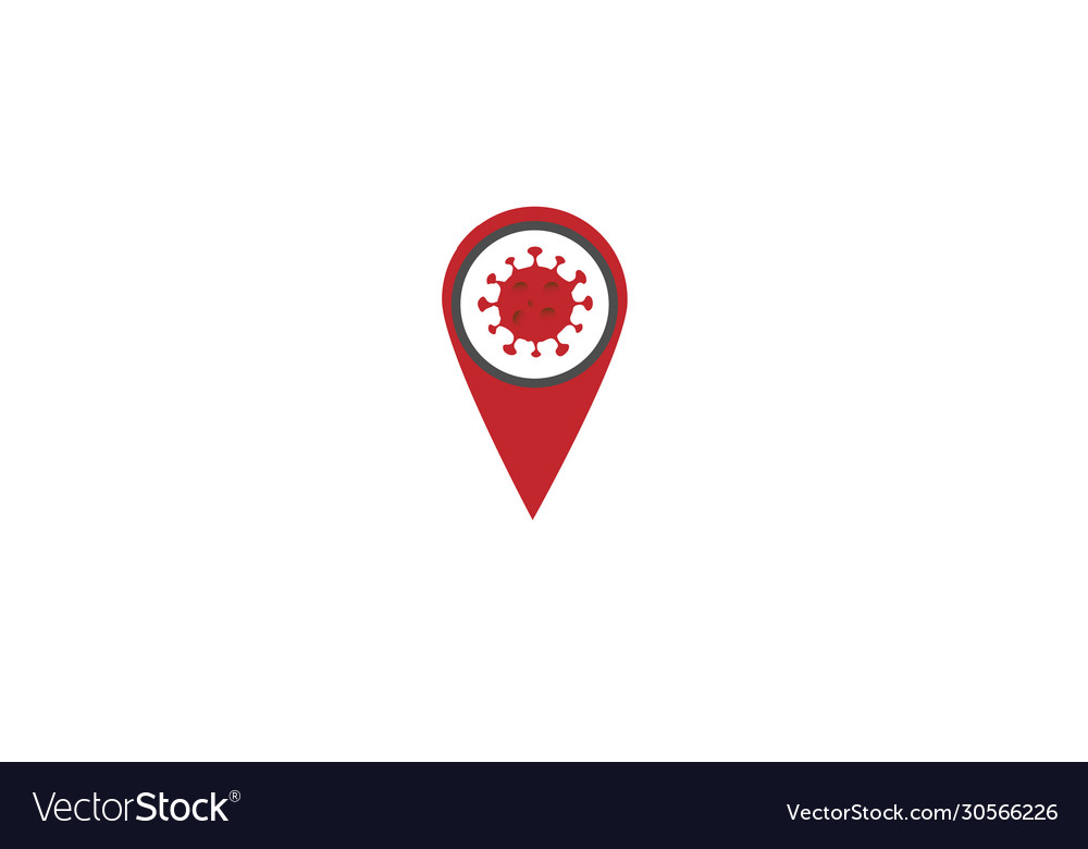 Basic rgb corona virus covid-19 pin pointer Vector Image