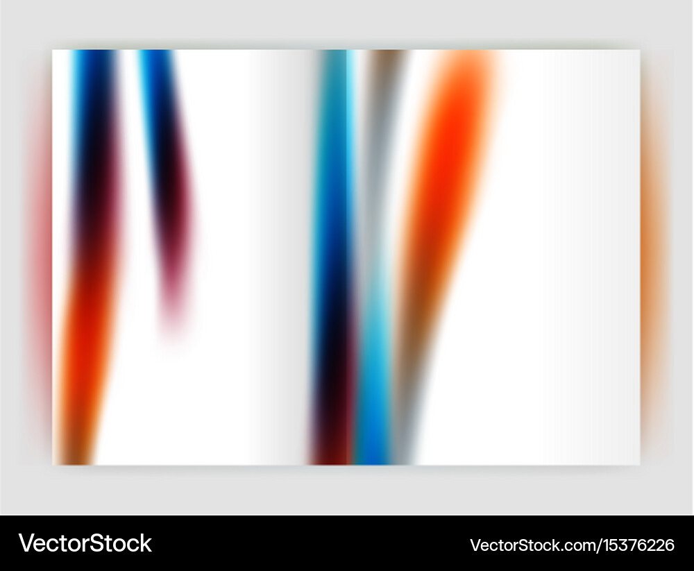 Blurred wave line business annual report abstract Vector Image