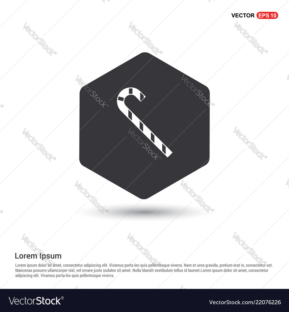 Christmas candy cane icon Royalty Free Vector Image