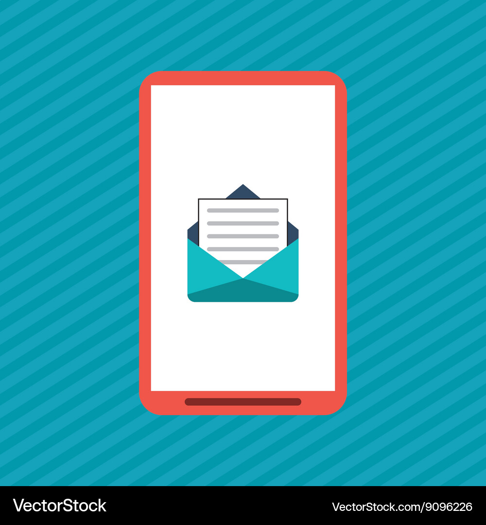 Communication design smartphone icon colorful Vector Image