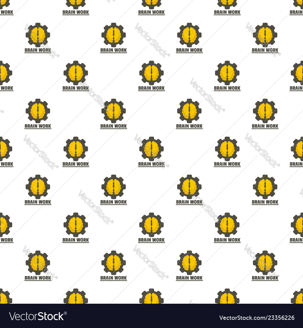 Logic brain work pattern seamless Royalty Free Vector Image