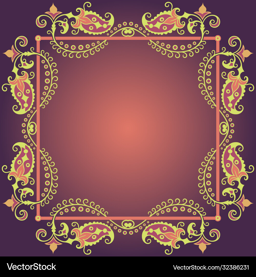 Abstract ornamental nature vintage border Vector Image