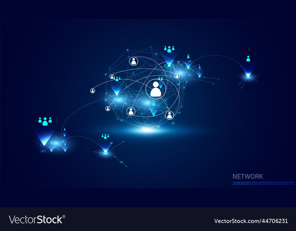 Abstract technology communication borderless Vector Image