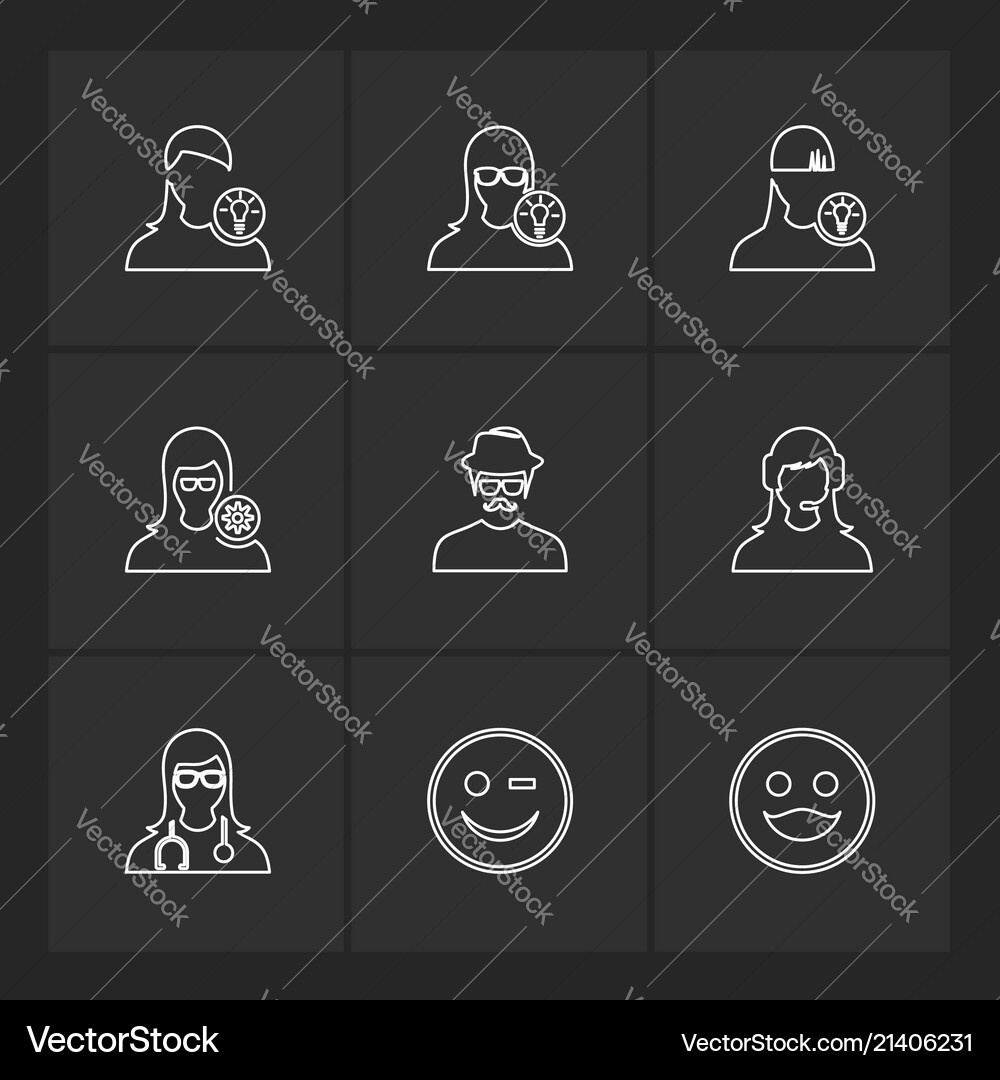 Avtar user profile avatar emoji emoticon Vector Image