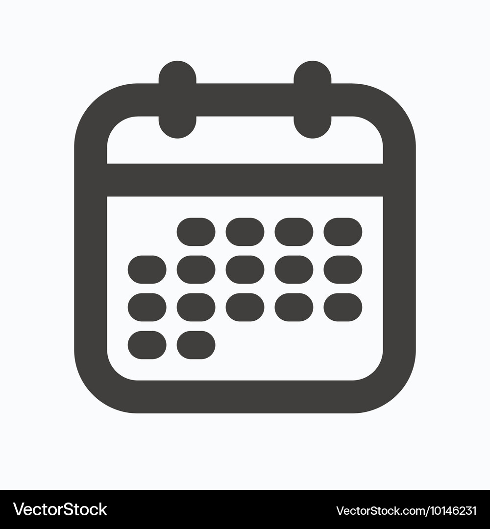 Calendar icon events reminder sign Royalty Free Vector Image