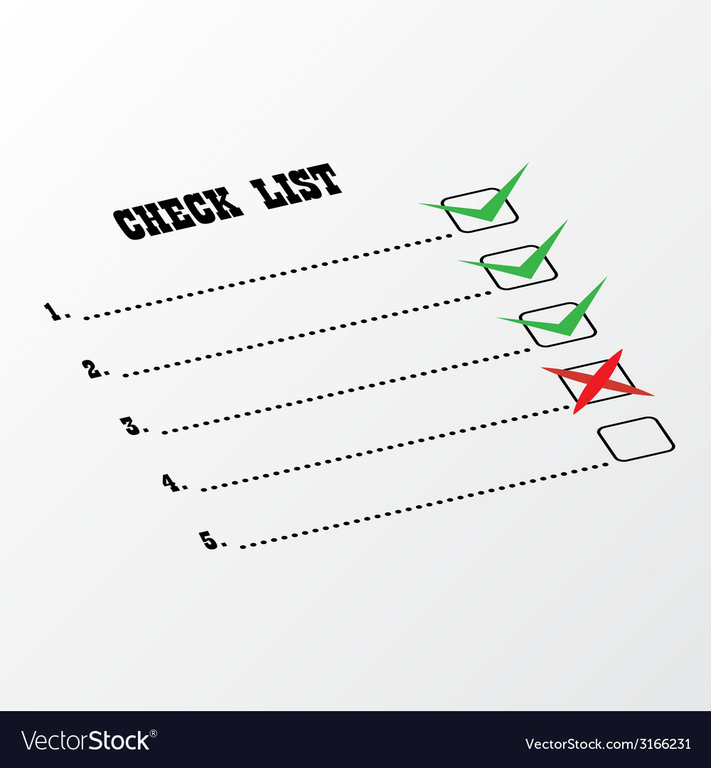Check list perspective Royalty Free Vector Image