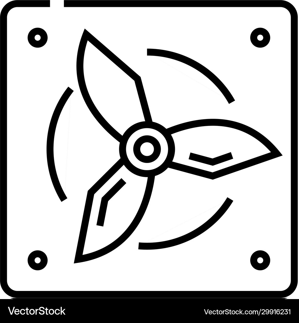 Safe view line icon concept sign outline Vector Image