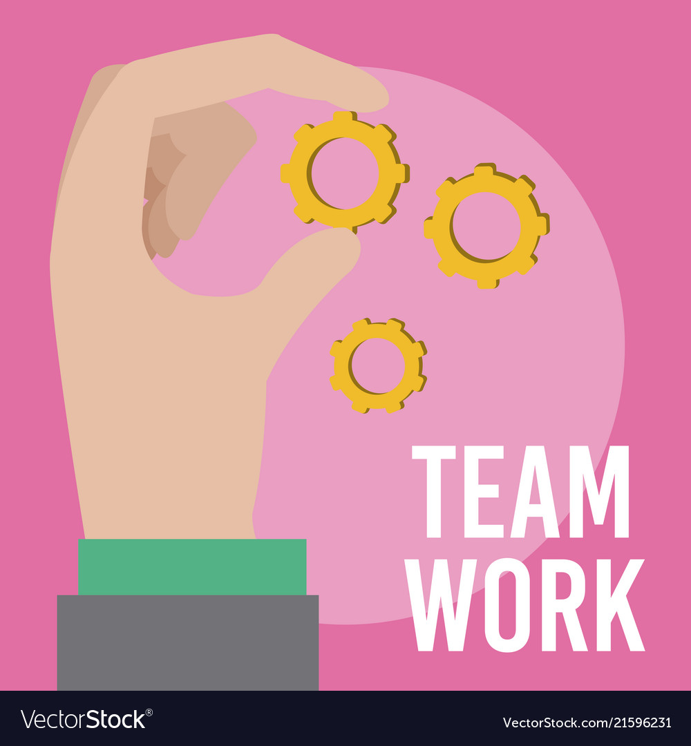 Teamwork and support Royalty Free Vector Image