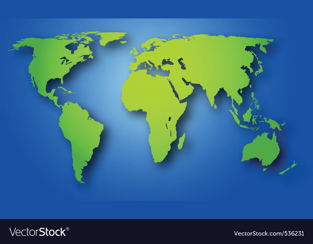 World map Royalty Free Vector Image - VectorStock