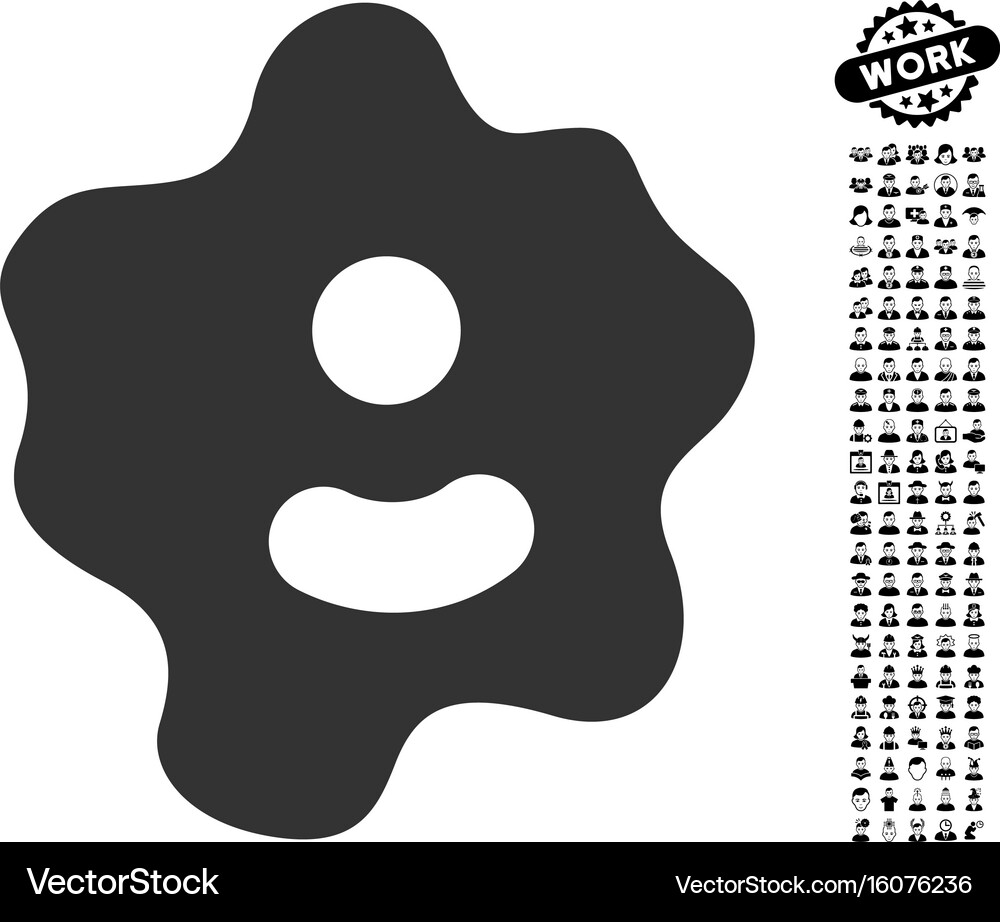 Ameba icon with job bonus Royalty Free Vector Image