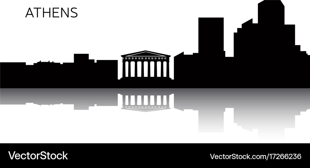 Cityscape of athens Royalty Free Vector Image - VectorStock