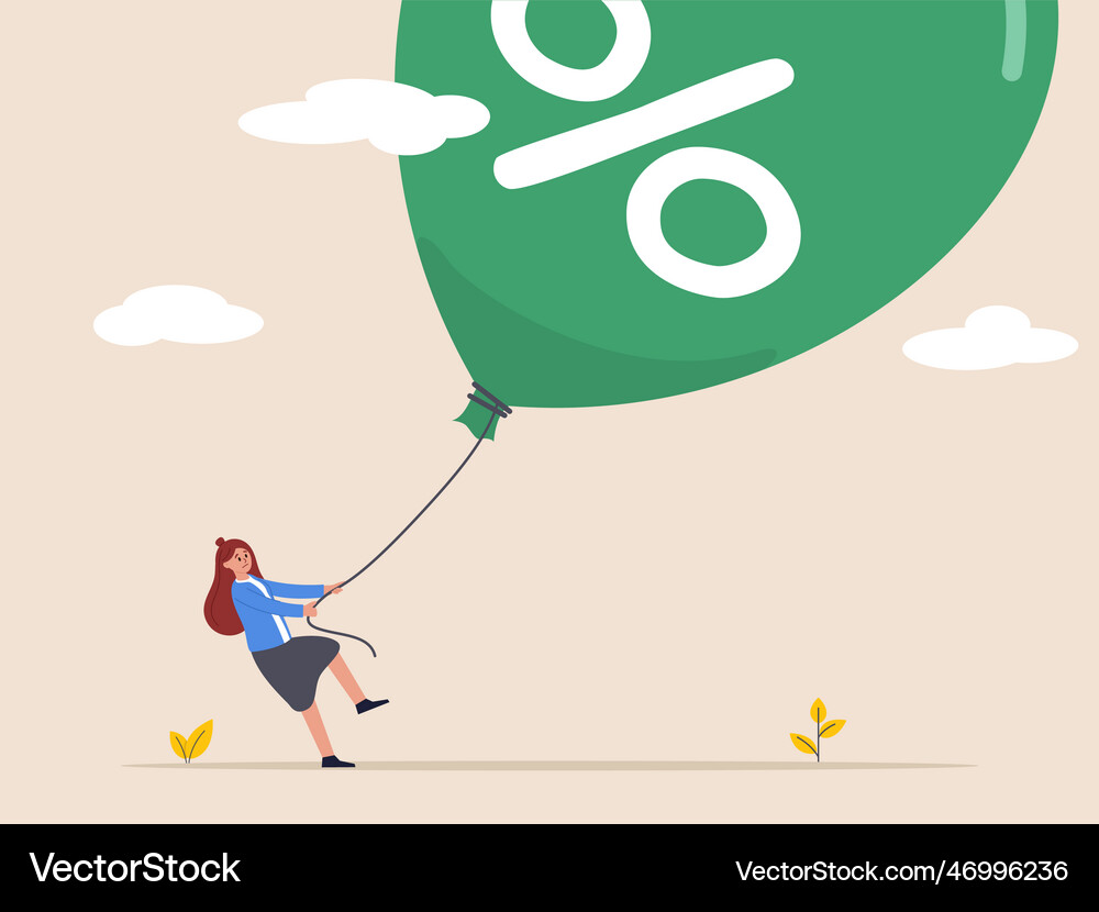 Economic risk or investment bubble concept fed Vector Image