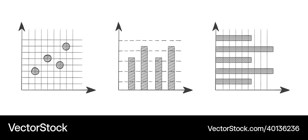 Financial diagrams infographics business elements Vector Image