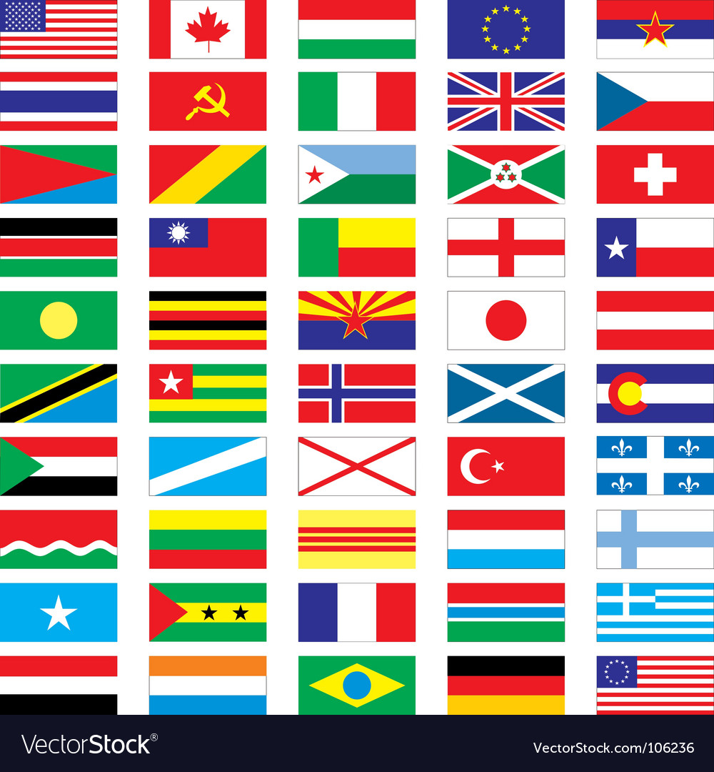 Flags Royalty Free Vector Image - VectorStock