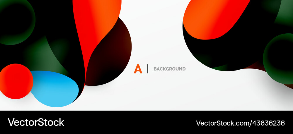 Flowing geometric shapes minimalist abstract Vector Image