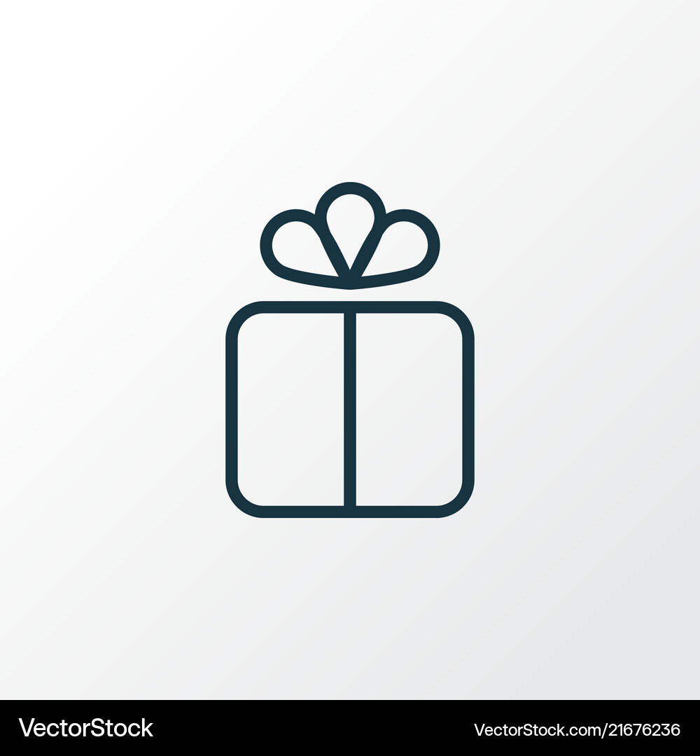 Gift box icon line symbol premium quality Vector Image