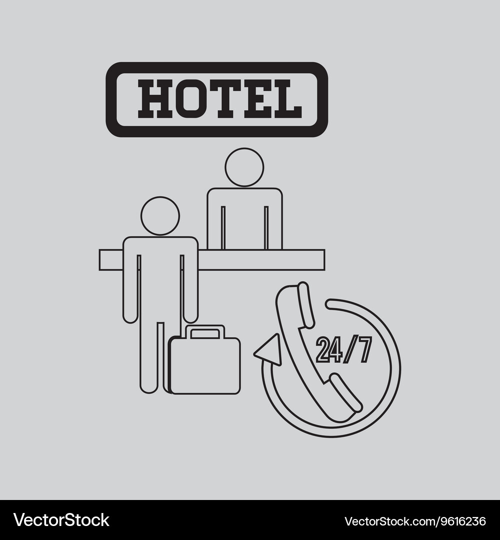 Hotel design service icon travel concept Vector Image