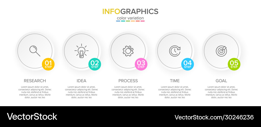 Infographic design with icons and 5 options Vector Image