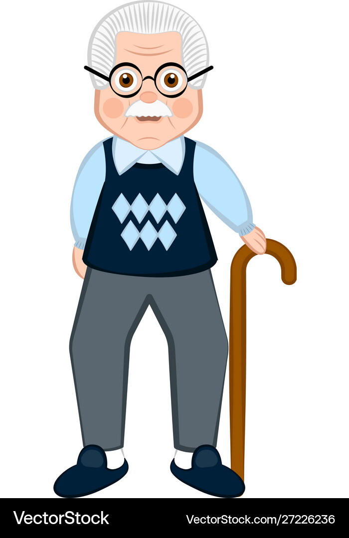 Isolated grandfather cartoon Royalty Free Vector Image
