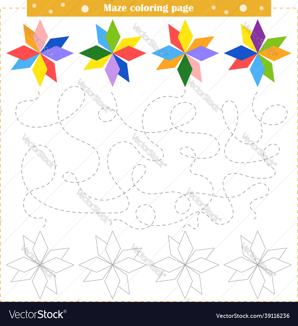 Logic game for children go through the maze Vector Image