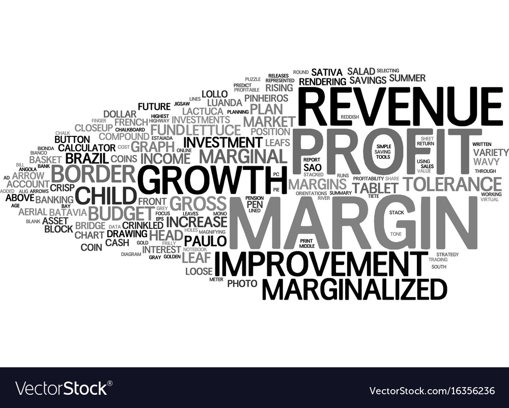 Margin word cloud concept Royalty Free Vector Image
