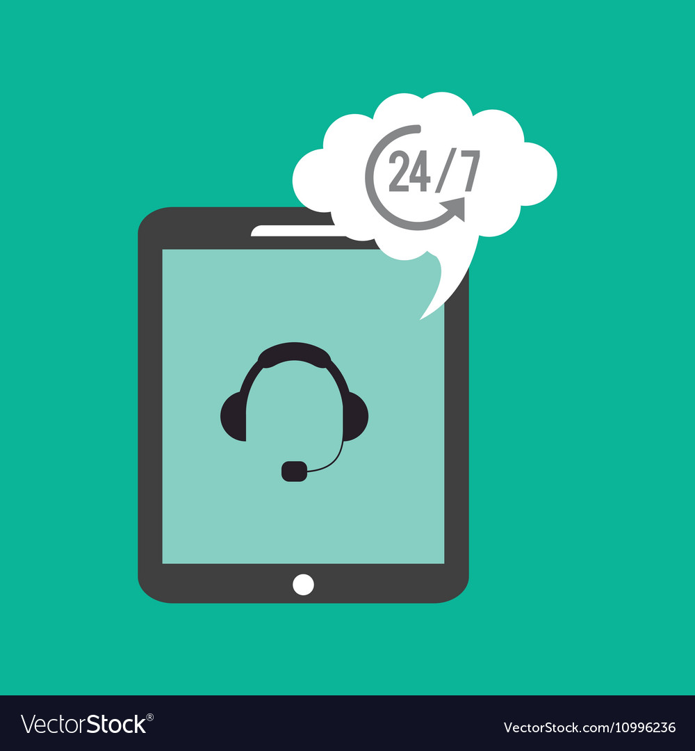 Online support or call center related icons image Vector Image