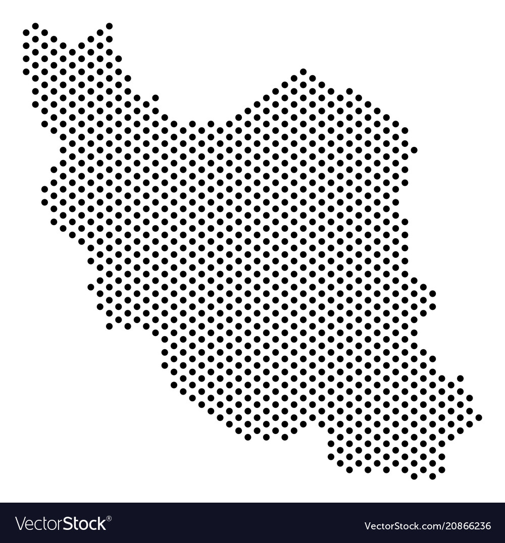 Pixel iran map Royalty Free Vector Image - VectorStock
