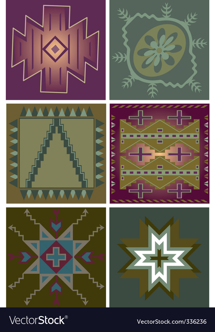 Primitive tribal patterns Royalty Free Vector Image