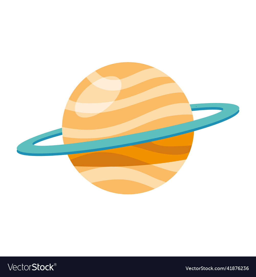 Space saturn planet Royalty Free Vector Image - VectorStock