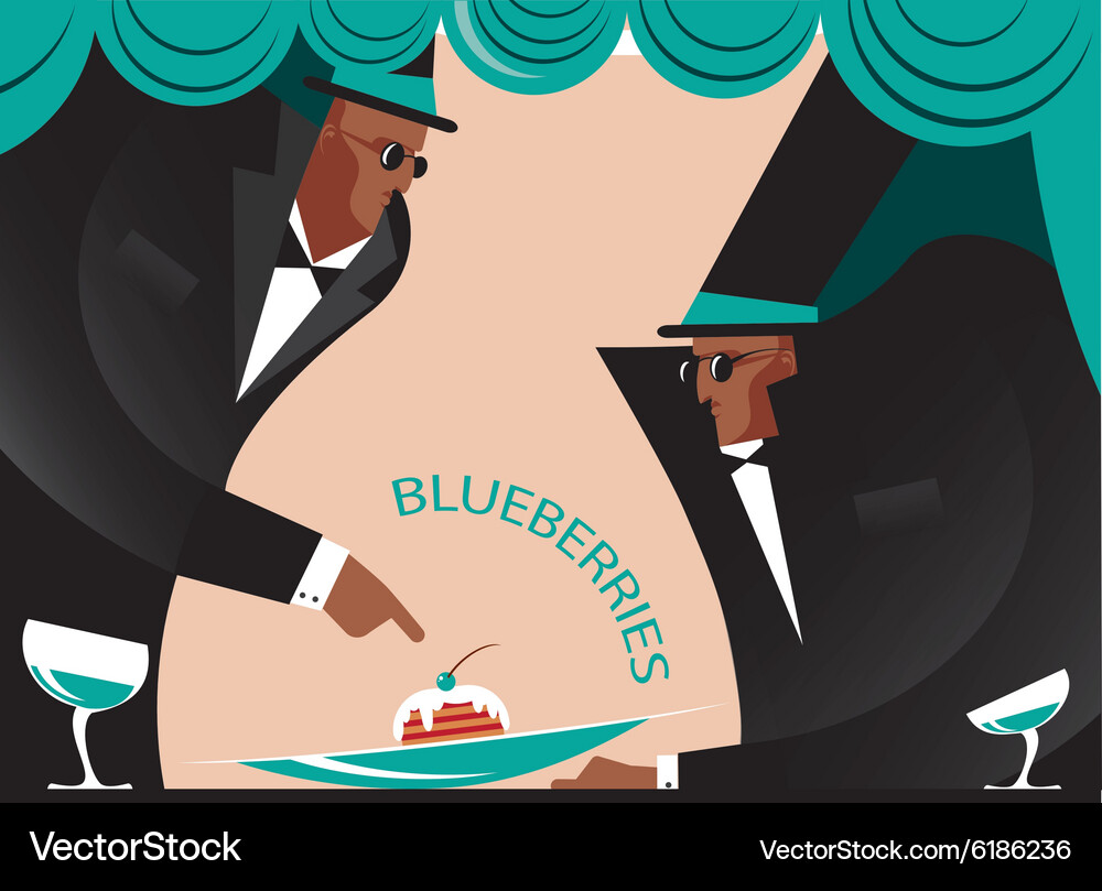 Two gentlemen in the club Royalty Free Vector Image