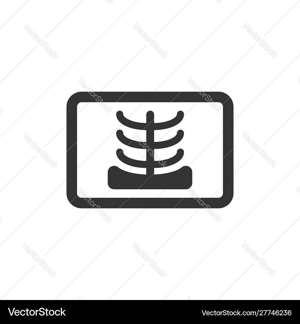 X-ray icon in flat style radiology on white Vector Image