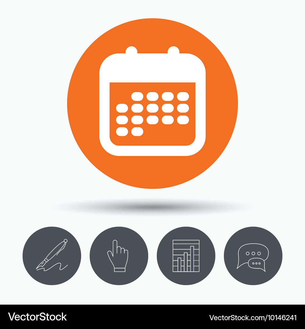 Calendar icon events reminder sign Royalty Free Vector Image