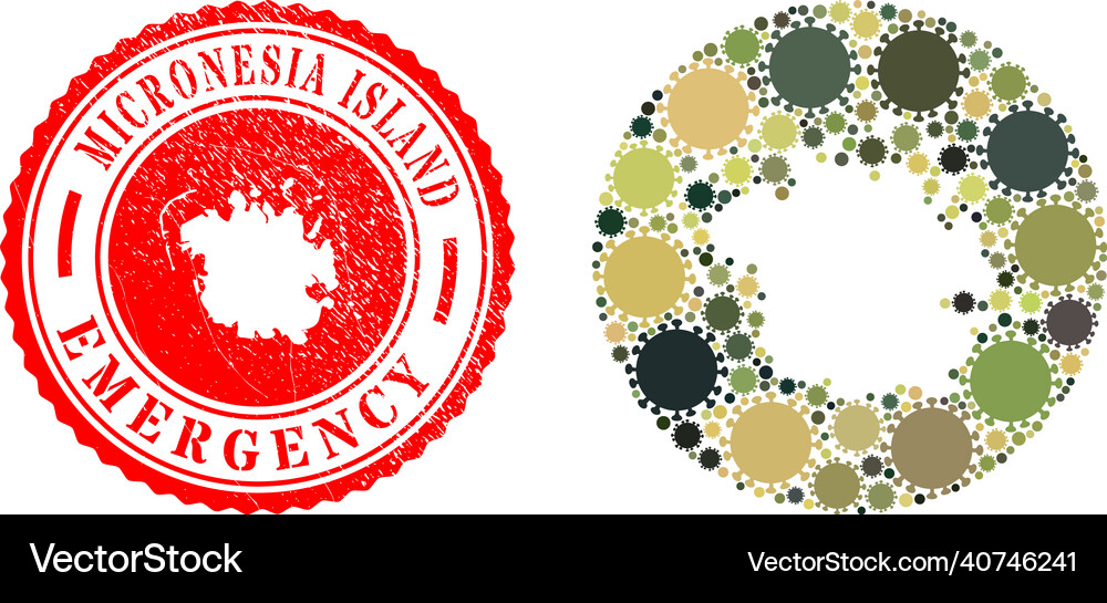 Emergency watermark stamp and virus mosaic stencil