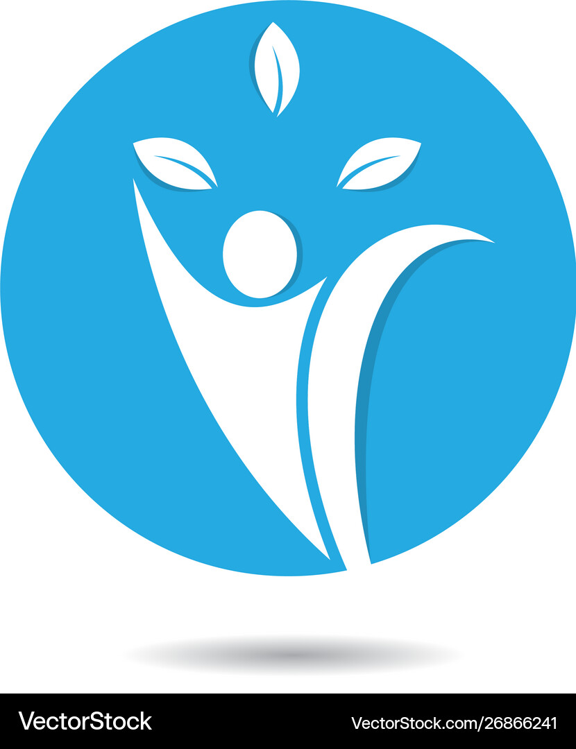 Human health symbol design Royalty Free Vector Image