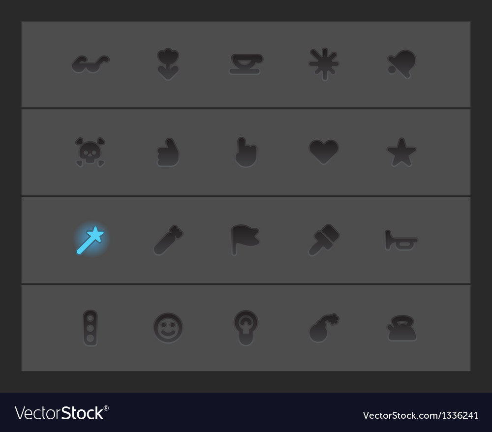 Miscellaneous interface icons Royalty Free Vector Image