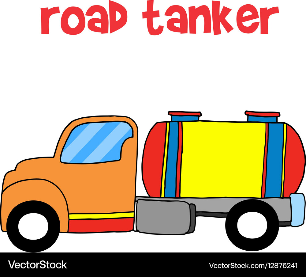 Road tanker transportation collection stock Vector Image