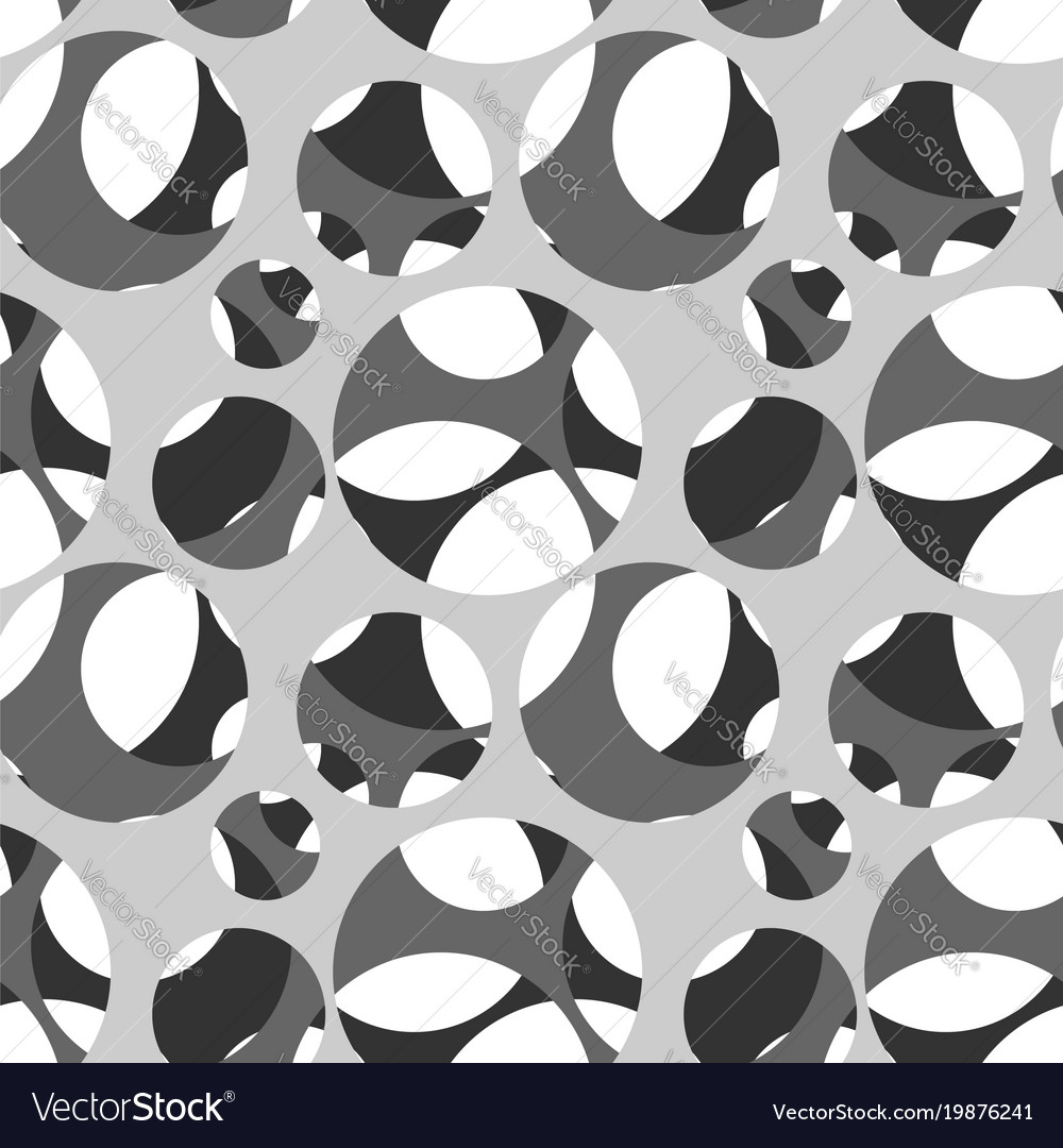 Round seamless pattern of random circles Vector Image