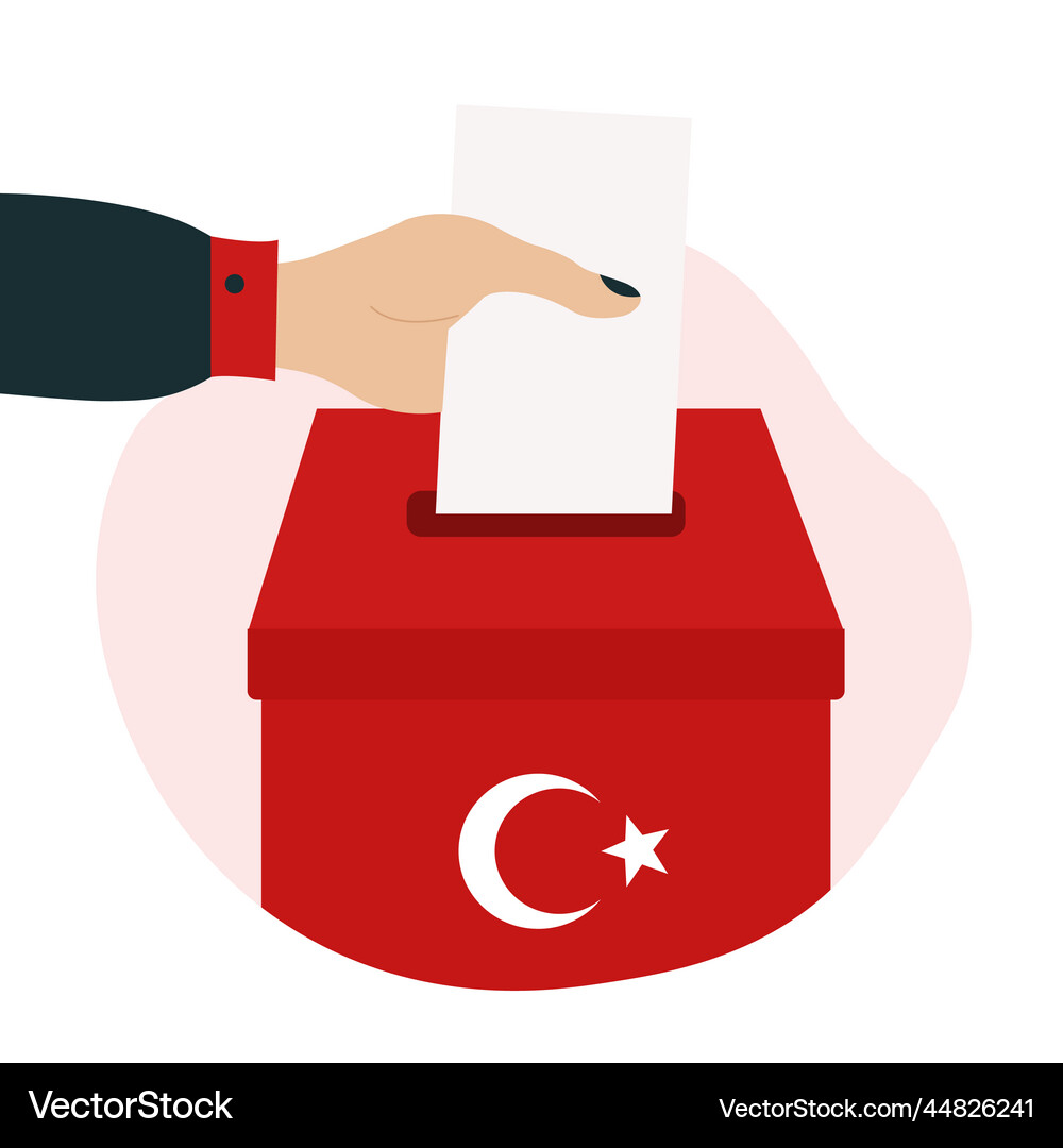 Turkey 2023 president elections hand Royalty Free Vector