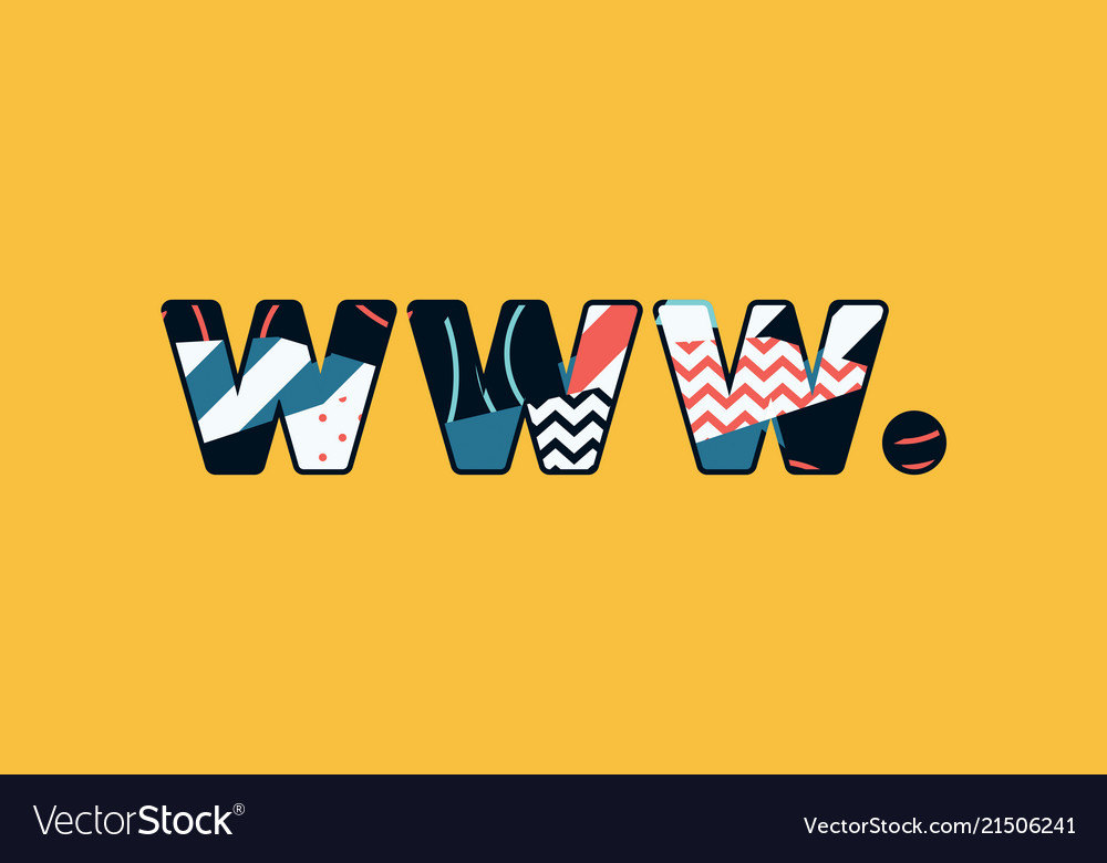 Www dot concept word art Royalty Free Vector Image