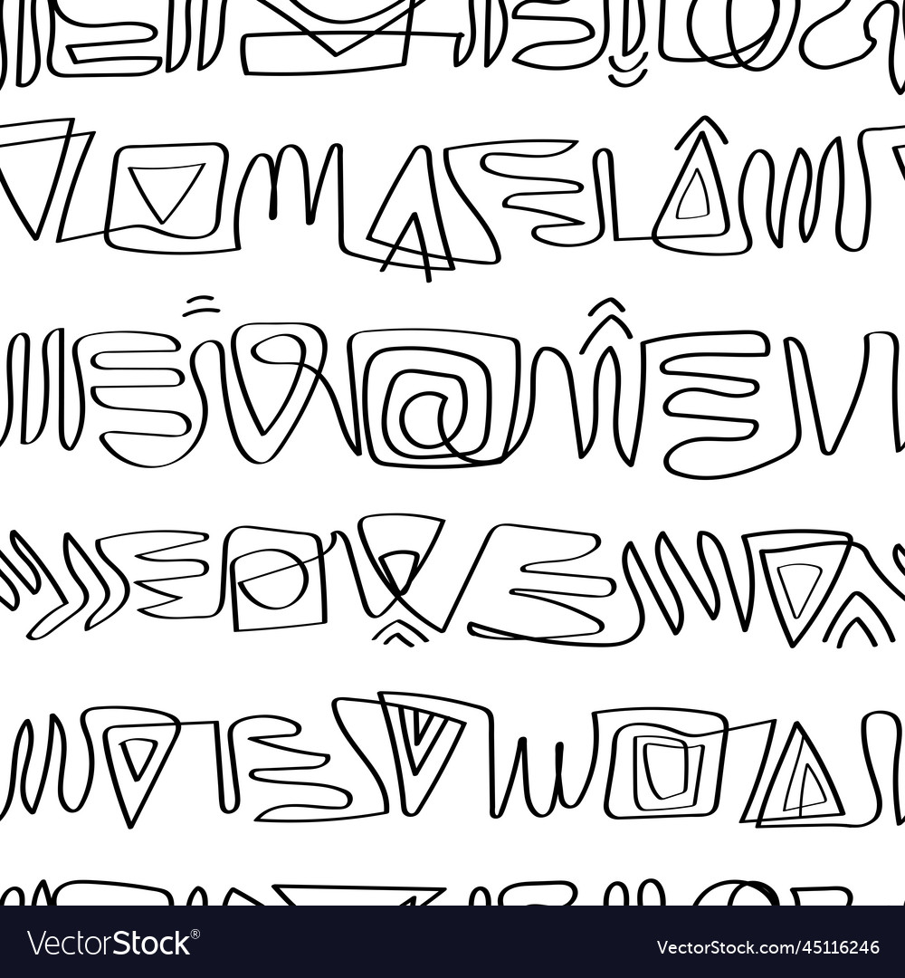 Abstract doodle seamless pattern Royalty Free Vector Image