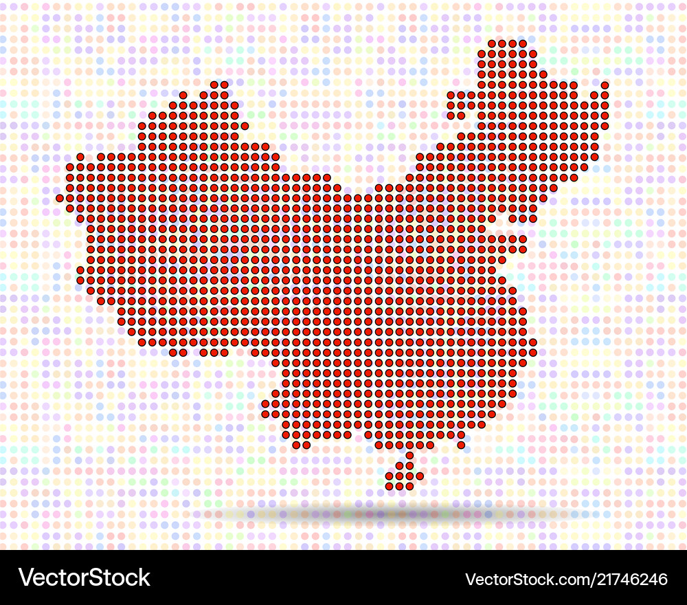 Abstract map of china colorful dots Royalty Free Vector