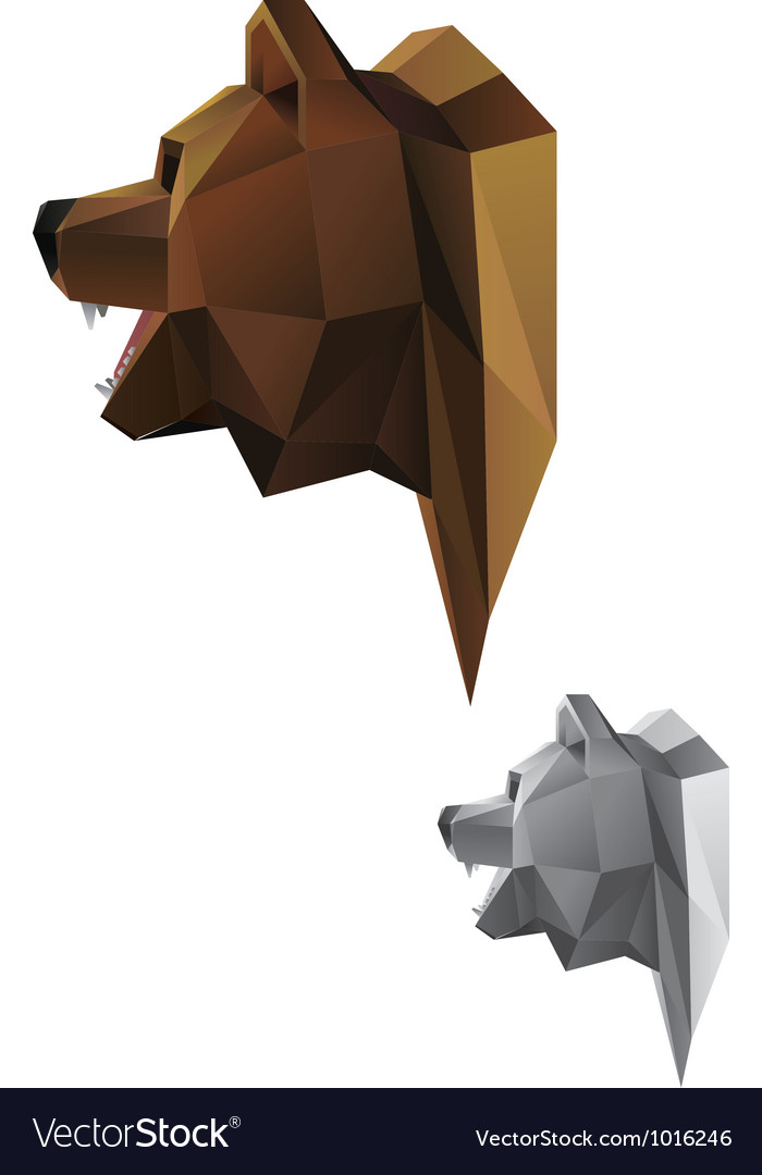Bear head Royalty Free Vector Image - VectorStock