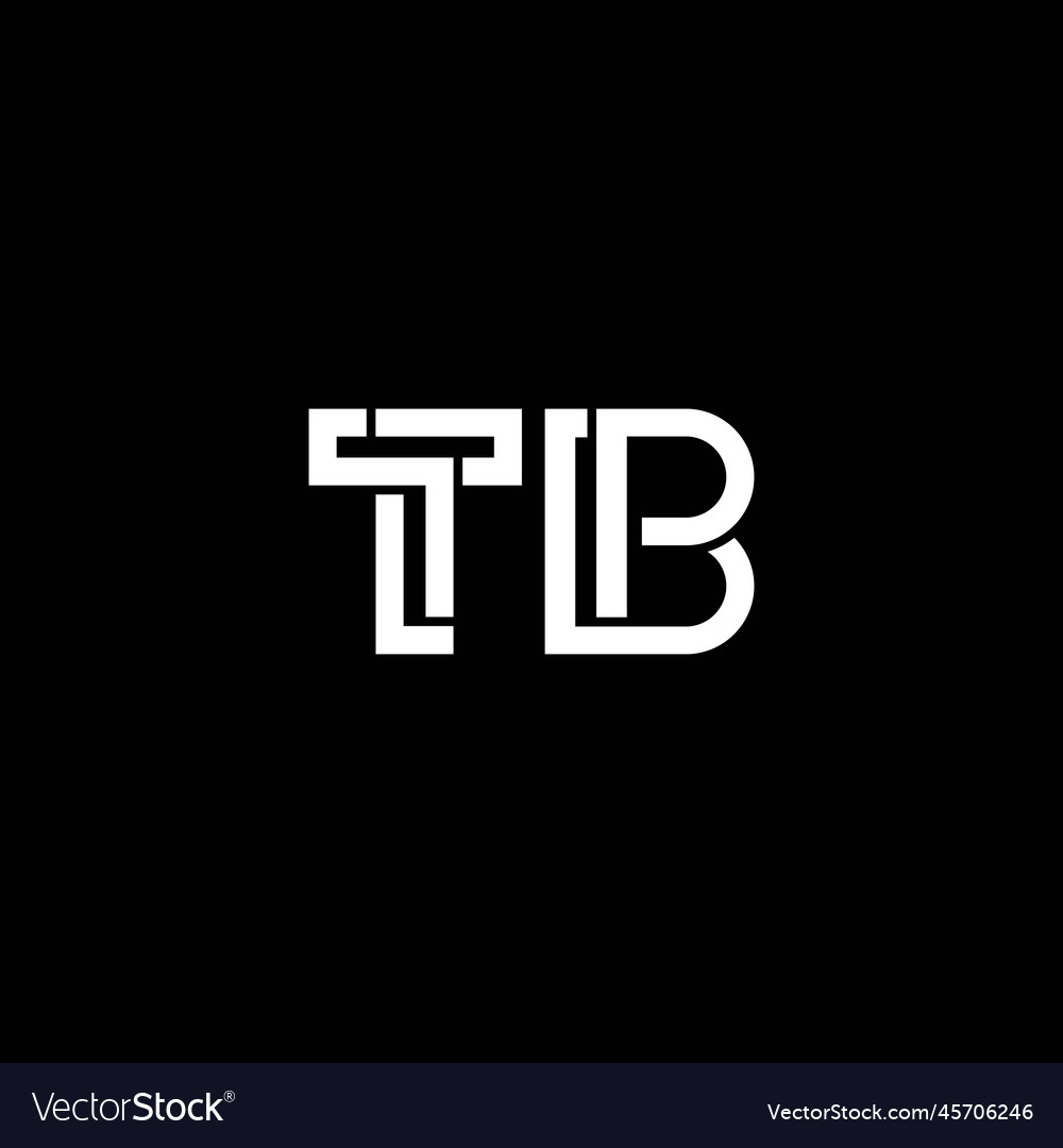 Bt or tb abstract outstanding professional Vector Image