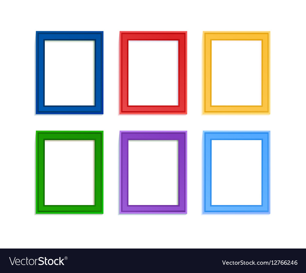 Colored photo frames Royalty Free Vector Image