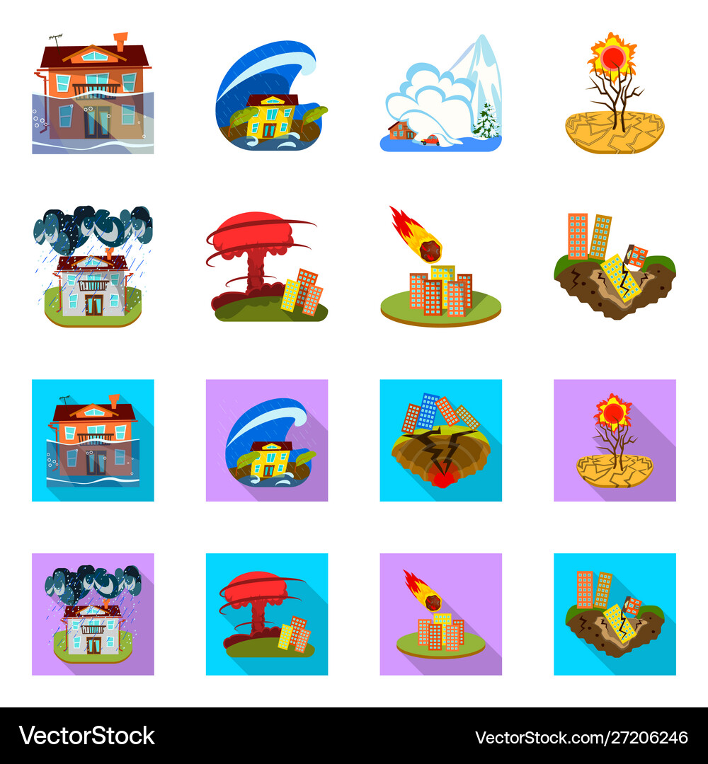 Design weather and distress symbol set Royalty Free Vector