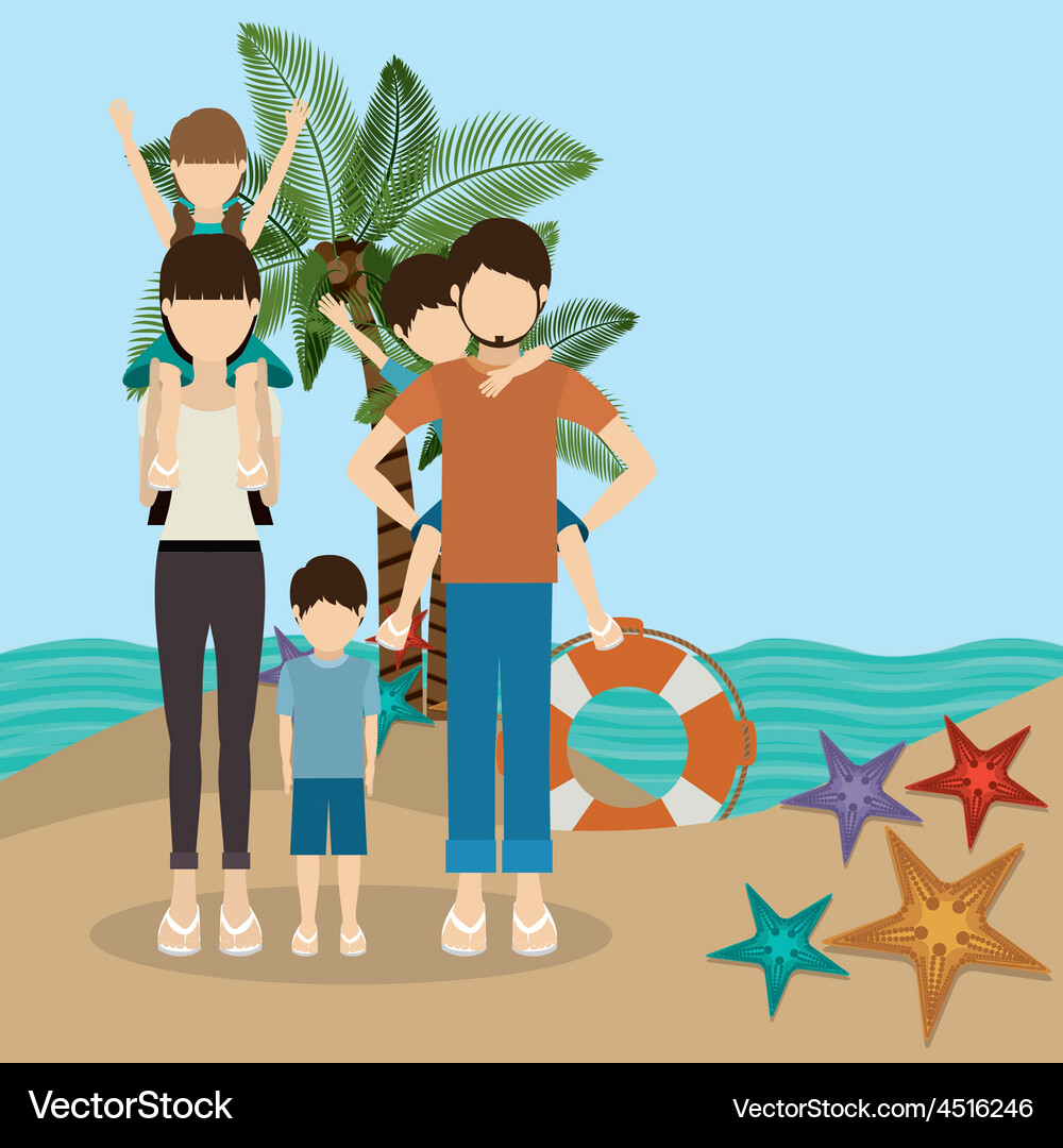 Family travel design Royalty Free Vector Image