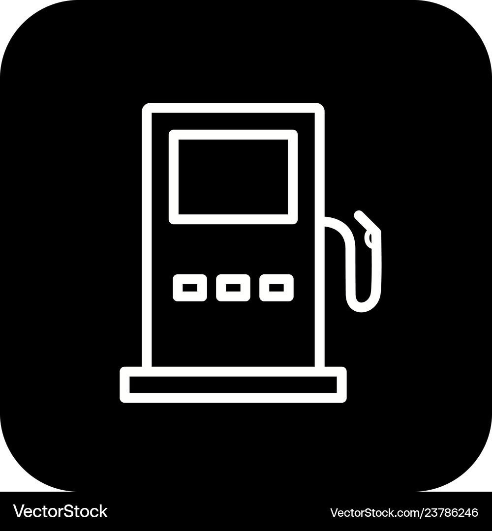 Filling station road sign icon Royalty Free Vector Image