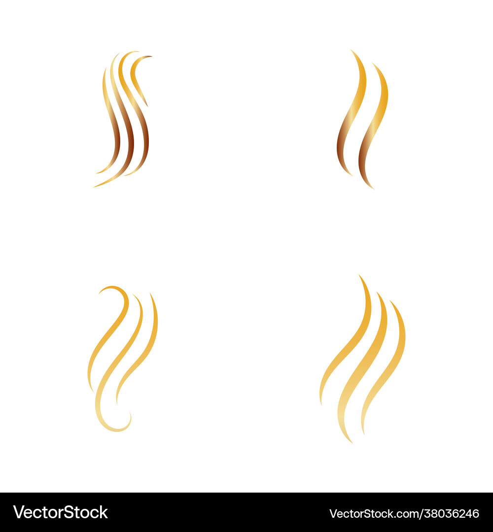 Hair line logo and symbol Royalty Free Vector Image