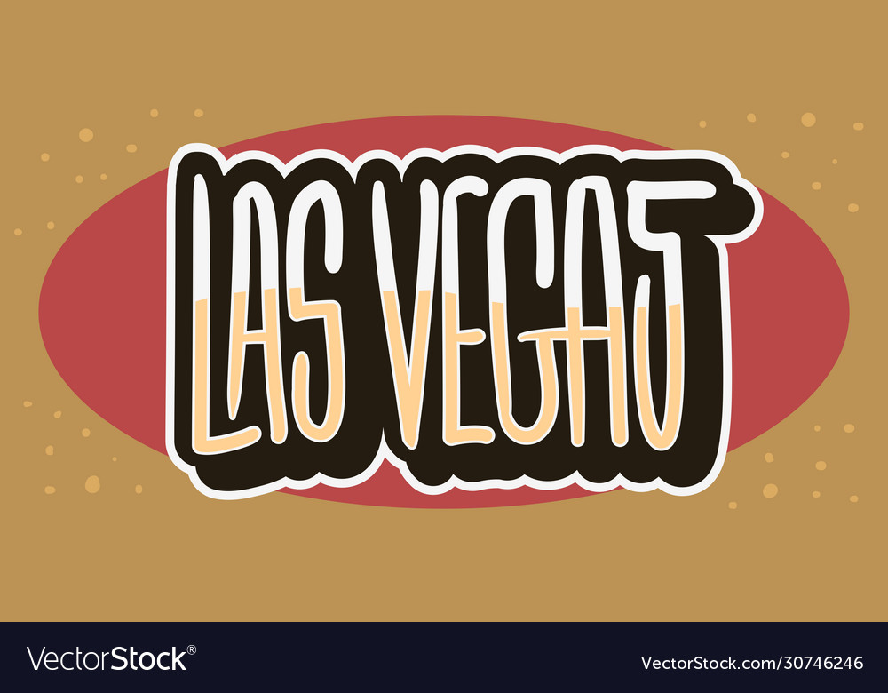Las vegas nevada usa hand drawn lettering Vector Image Las vegas nevada usa hand drawn lettering Vector Image