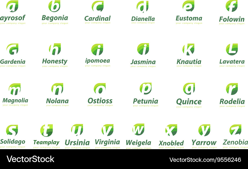 Logo collection letters Template for your company Vector Image